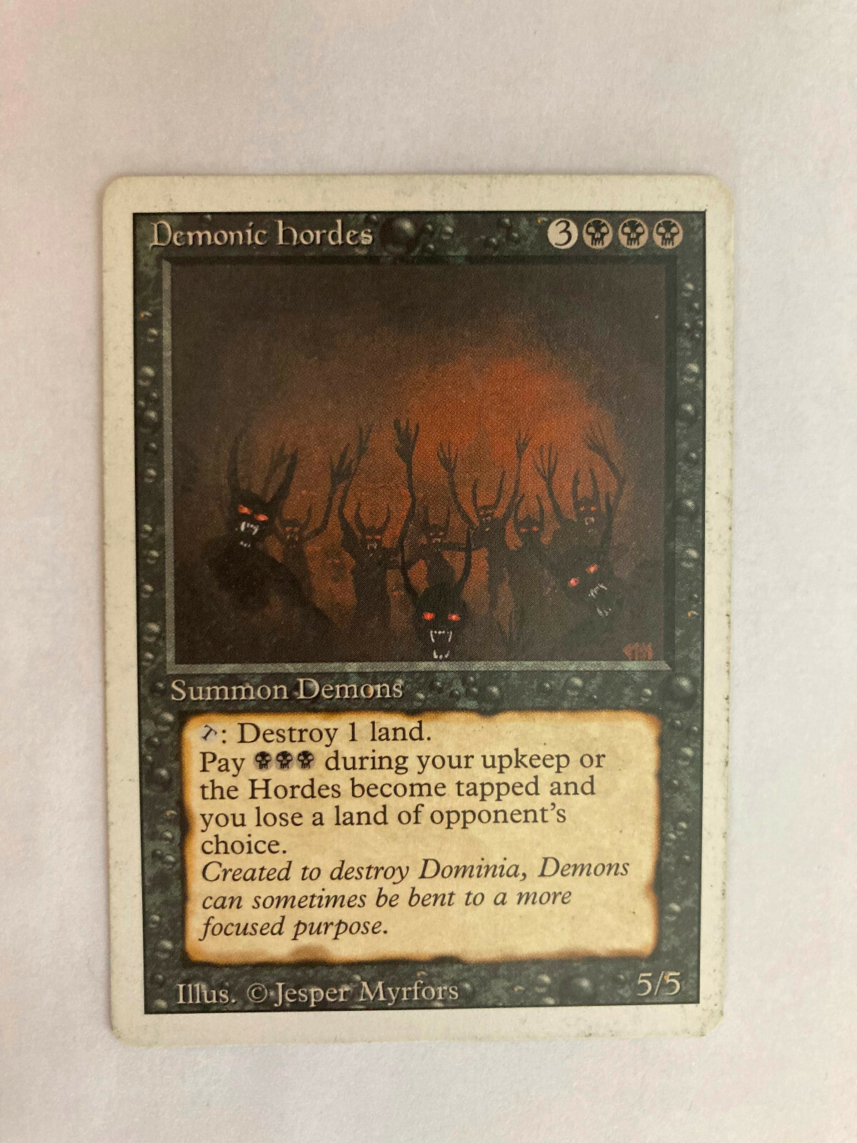 Demonic Hordes Revised Edition Magic The Gathering MTG Moderate to ...