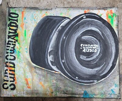 Abstract, Art, Subwoofer, Sundown Audio, Handpainted, Acrylic, Painting ...