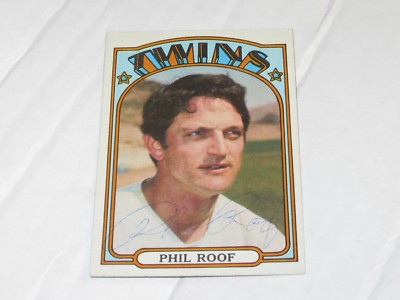 Phil Roof Autographed Baseball Card 1972 topps | eBay