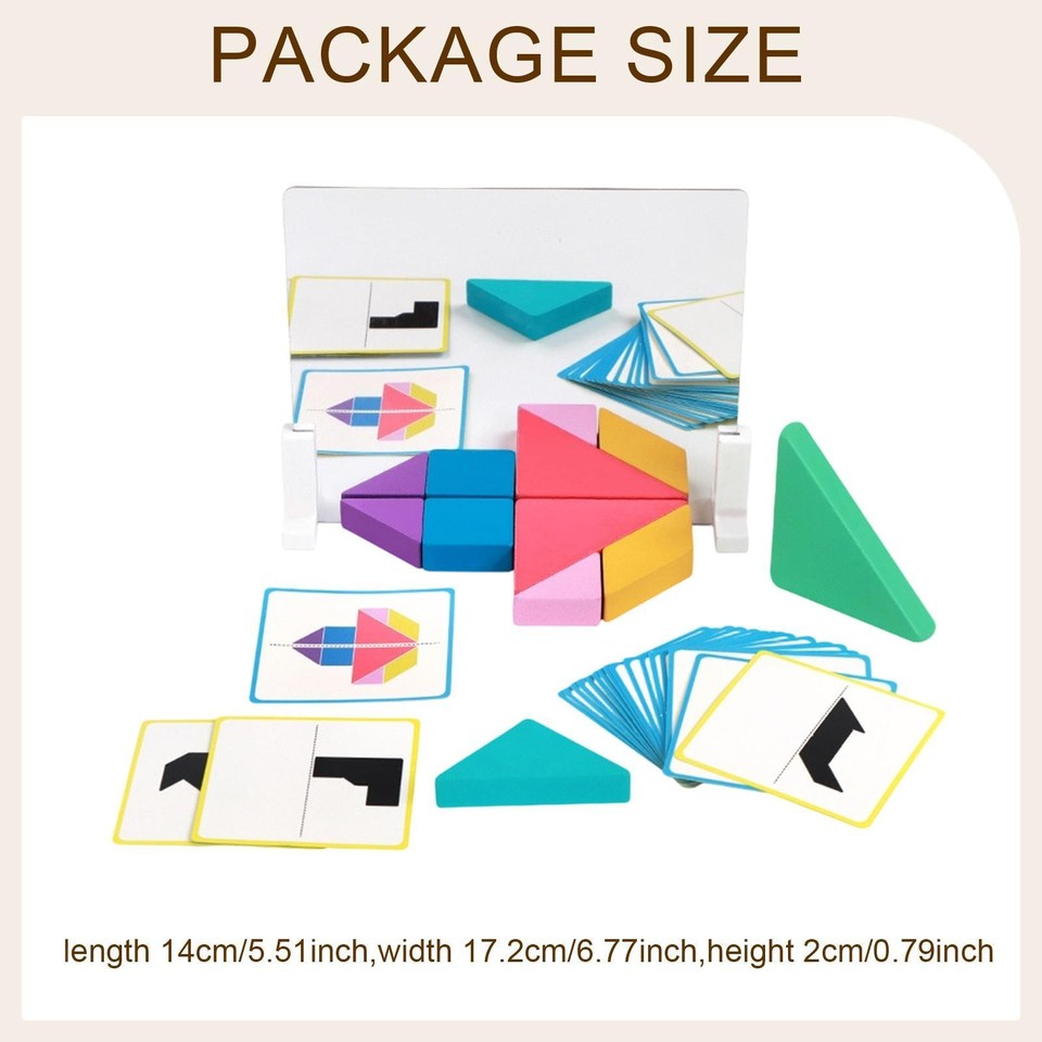 Tangram Puzzle Stem Learning Tangram Board Game Wooden Pattern Blocks ...