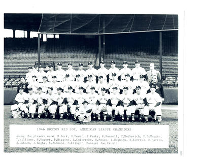 1946 AMERICAN LEAGUE CHAMPIONS BOSTON RED SOX 8X10 TEAM PHOTO BASEBALL ...