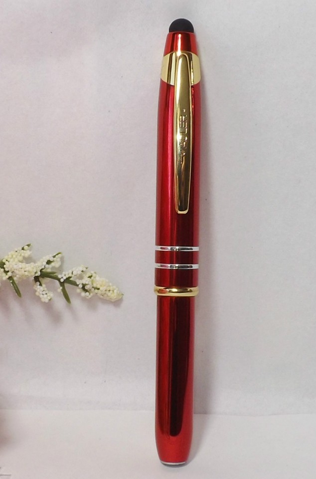 3 in 1 Lexi Lighted Tip Red Ballpoint Stylus LED Flashlight Pen (HIGH ...