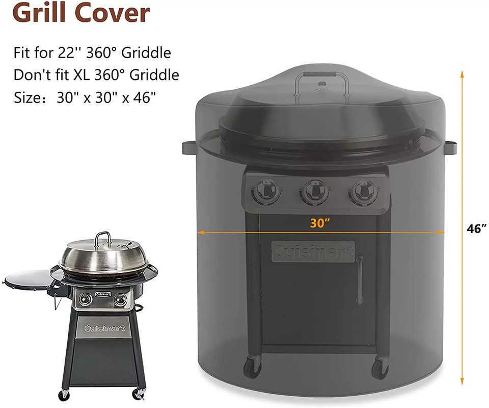Griddle Cover for Cuisinart CGWM-003 Cooking Center 22" Heavy Duty ...