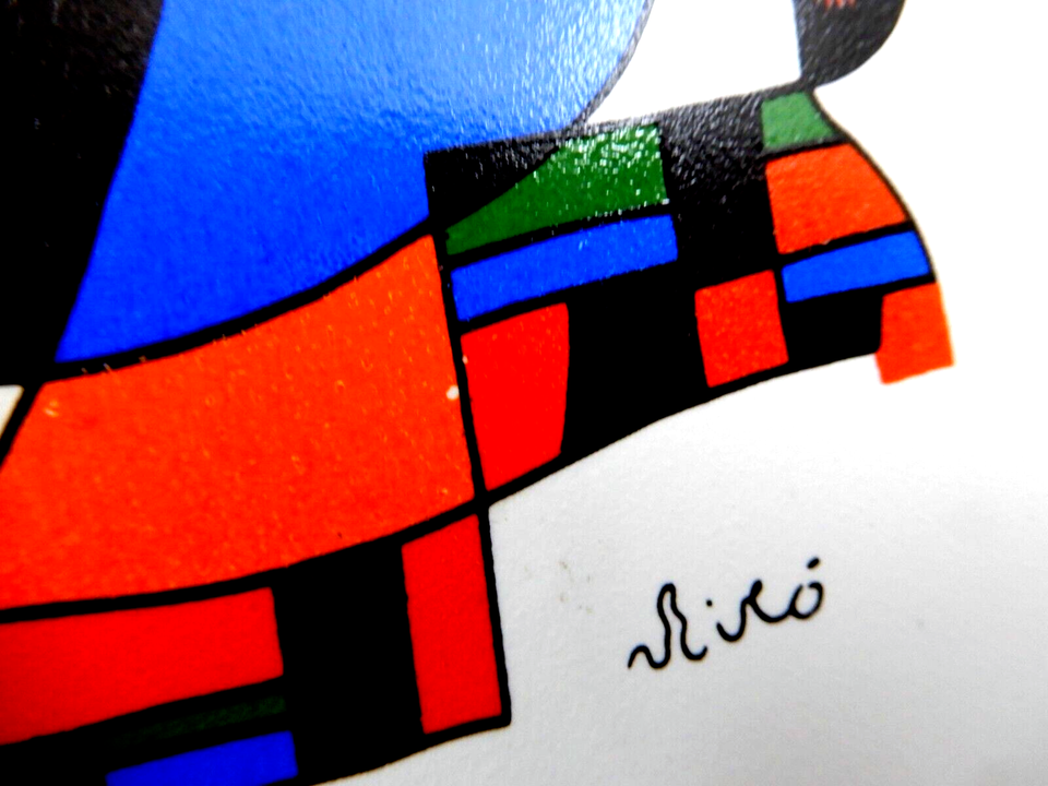 VINTAGE JOAN MIRO ARTWORK CERAMIC TILE 1995-96 ZIRCONIO SPAIN WALL ...