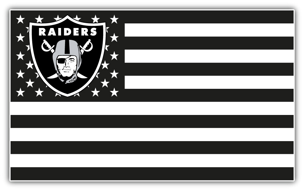Oakland Raiders Flag NFL Sport Car Bumper Sticker Decal ''SIZES'' | eBay