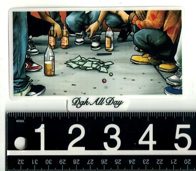 DGK HUSTLE STICKER Dirty Ghetto Kids 5 in x 3 in Skateboard Decal | eBay
