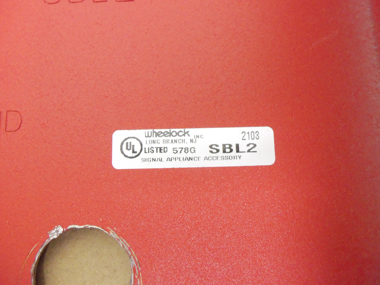 WHEELOCK SBL2 Surface Back Box Red Fire Alarm Back Box | eBay