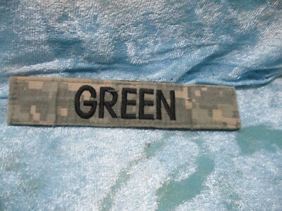 Name Tag Military Patch GREEN | eBay