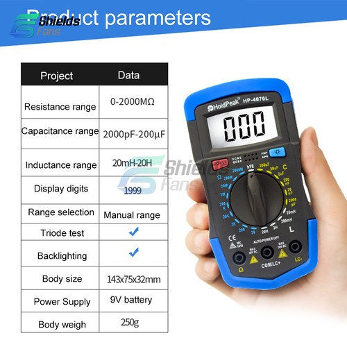 Capacitance Multimeter Digital LCD Backlit Inductance LCR Meter Repair ...