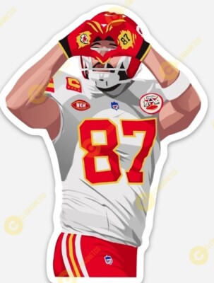 Travis Kelce KC STICKER - Vinyl Kansas City Chiefs football magnet 87 ...