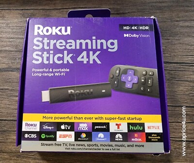 Roku Streaming Stick 4K/HDR/Dolby Roku Voice Remote and TV Controls ...
