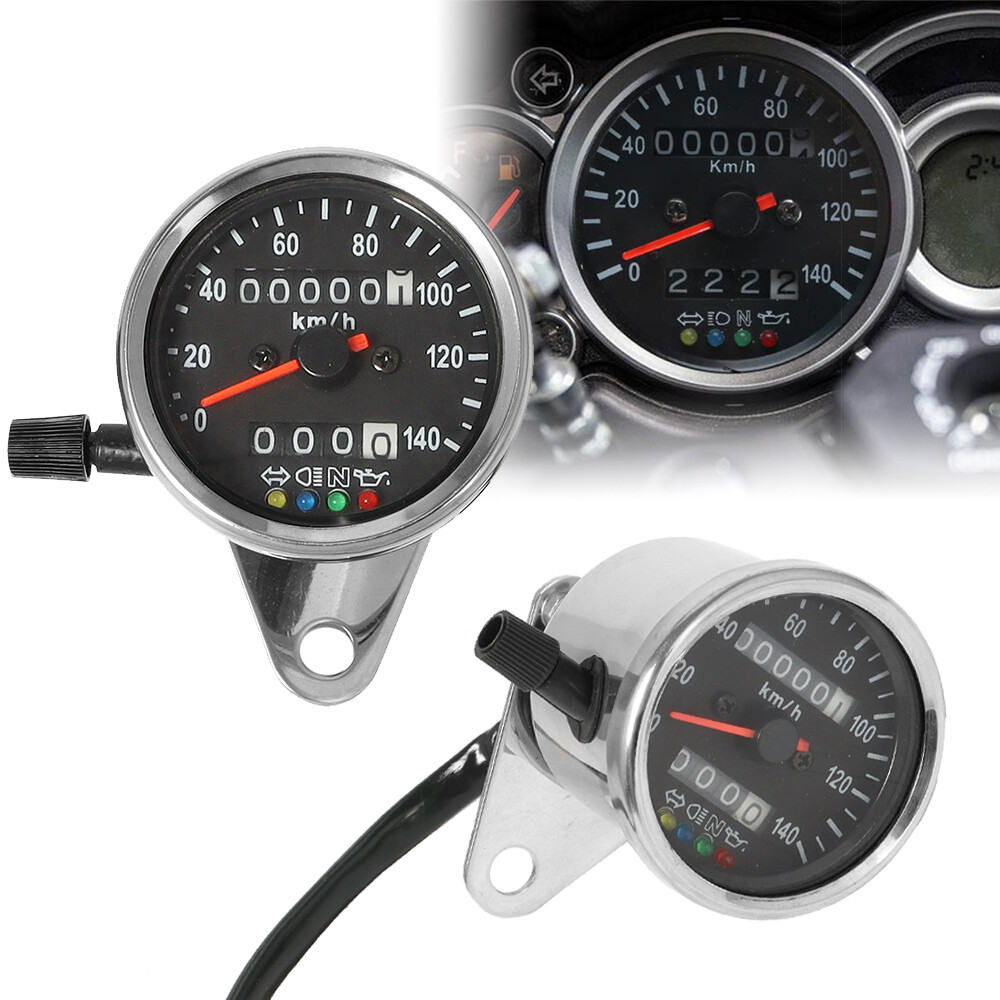Motorcycle Universal Speedometer Odometer Led Backlight AD Universal