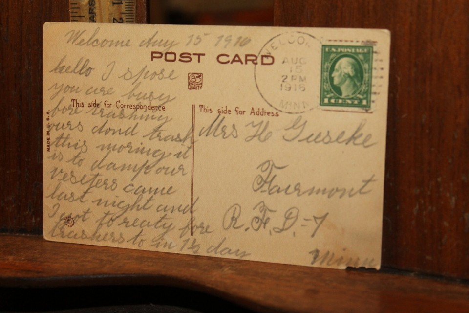 Antique Postcard 1916 Safety First Slow Around Curves Naughty ...