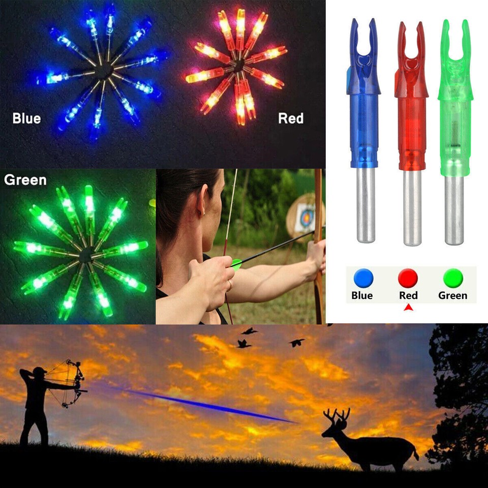 6/12x 6.2mm LED Lighted Nocks Archery Arrow Shooting Hunting Nocks ...