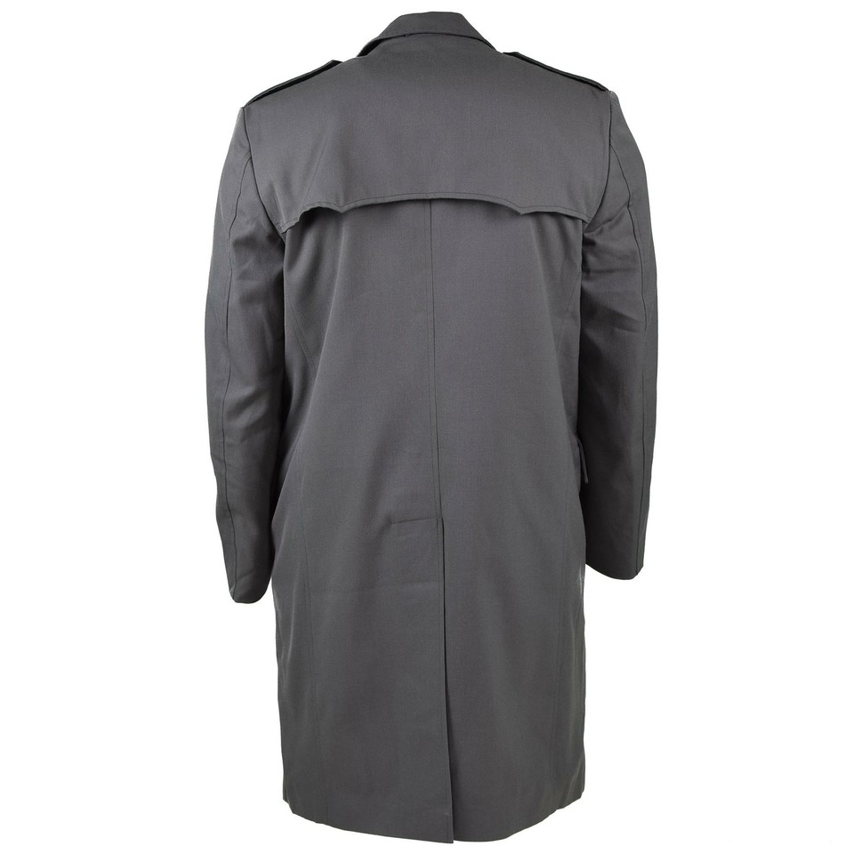 Genuine Italian army Coat Grey long officer trench coat with lining | eBay