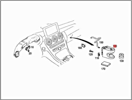 Genuine MERCEDES C253 X253 GLC X253 Housing fragrance system 2058900100 ...