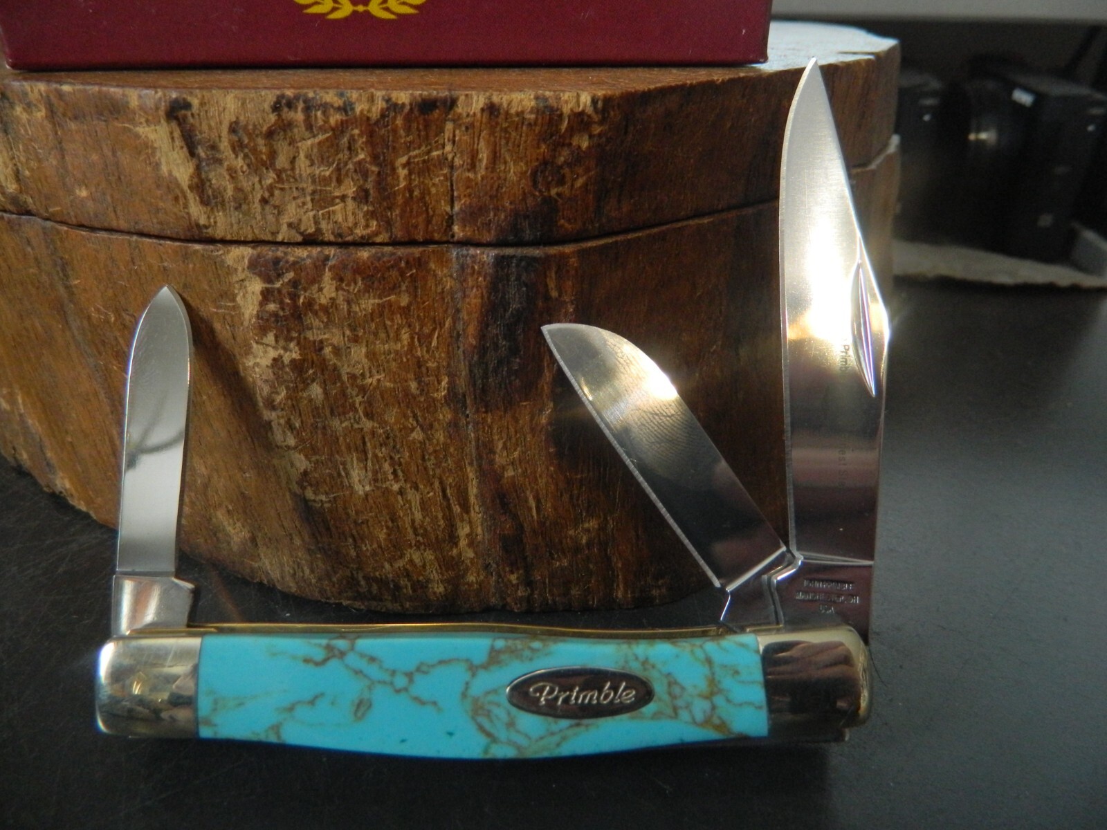JOHN PRIMBLE KNIVES 4" STOCKMAN CLOSED 3 STAINLESS BLADES, GENUINE ...