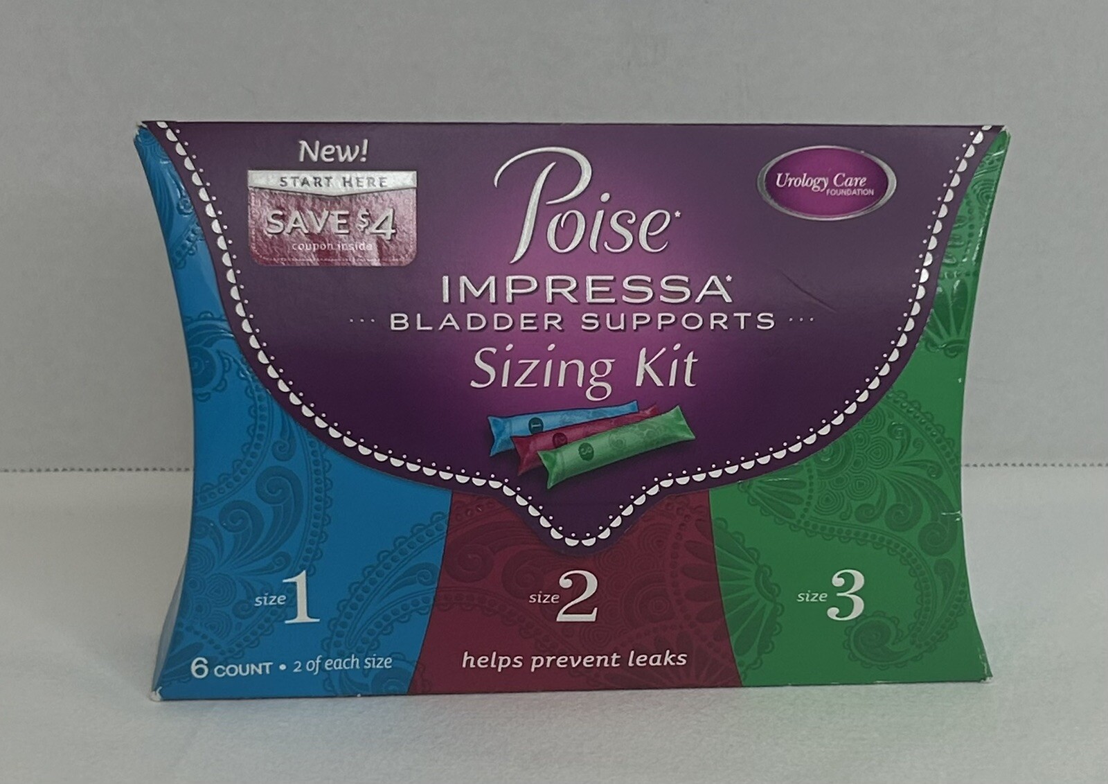 Poise Impressa Bladder Supports Sizing Kit - 6ct - Sizes 1,2,3 2018 ...