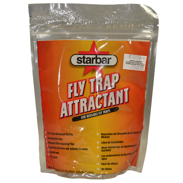 Starbar Fly Attractant For Reusable Fly Traps Contains 8 x 30gm pks | eBay