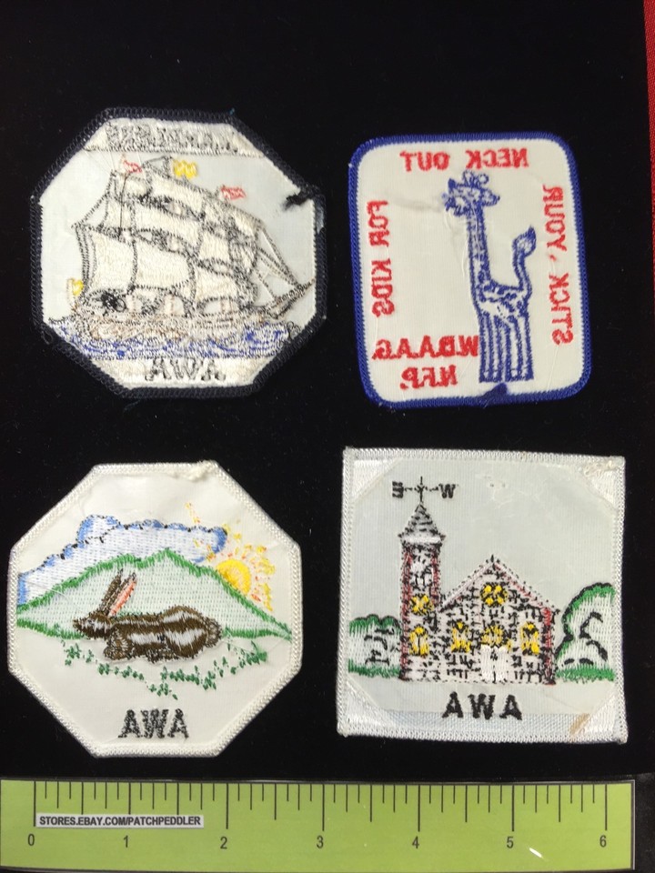 Volkssport AWA ~ Lot Of 4 Patches Walk Hiker Wanderers Ramblers Bunny ...