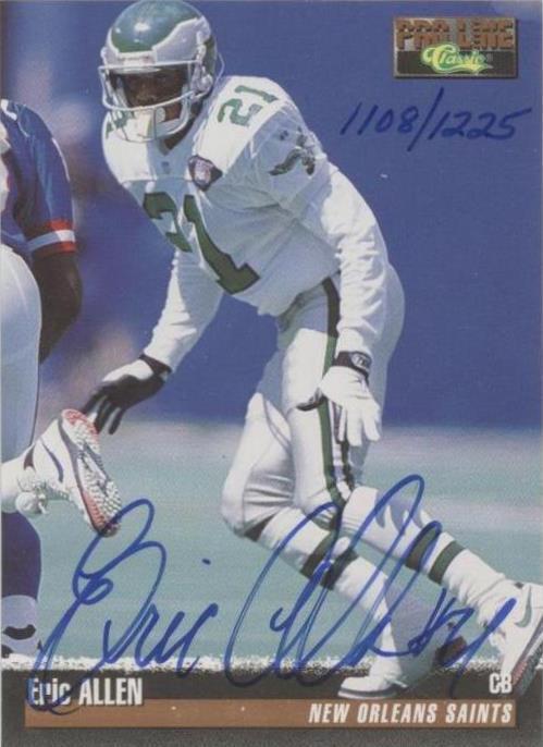 1995 Classic Pro Line - Autographs Eric Allen /1225 (AU) for sale ...