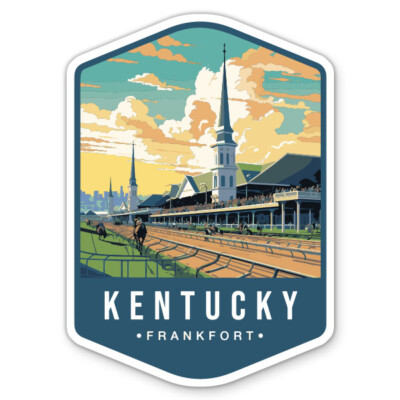 Kentucky State Badge Travel Vinyl Sticker - for Water Bottle Phone Car ...