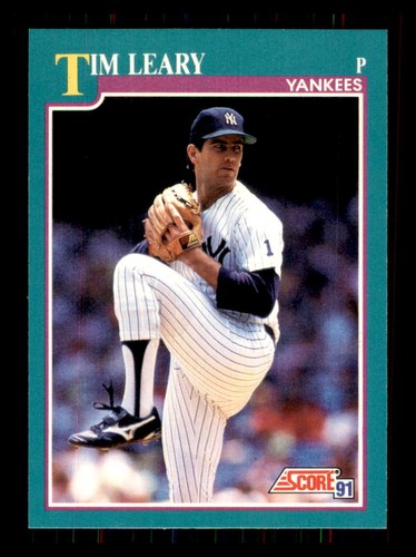 1991 Baseball Score Tim Leary New York Yankees #631 | eBay