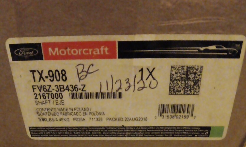 New OEM Genuine Ford Shaft Assembly Motorcraft TX908 FV6Z-3B436-Z | eBay