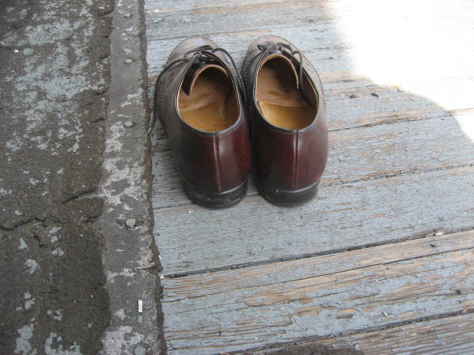 St Michael Mens Burgundy Leather Shoes, Size 8.5 - Gem