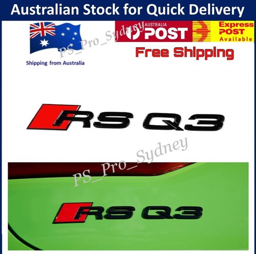 Gloss Black RSQ3 Rear Boot Trunk Emblem Badge for Audi Q3 SQ3 AUS STOCK ...
