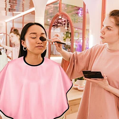 3 Pack Beauty Salon Makeup Capes Shorty Smock for Clients Makeup Artist ...