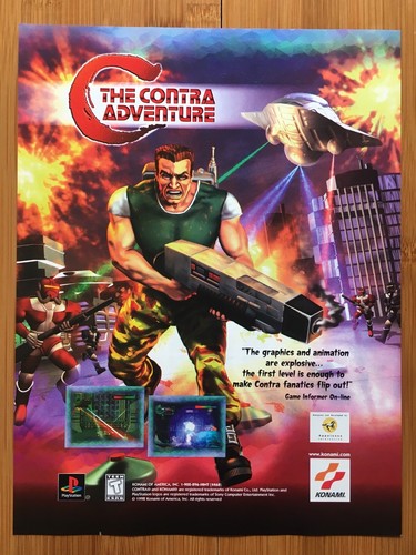 1998 C: The Contra Adventure PS1 Playstation 1 Print Ad/Poster ...