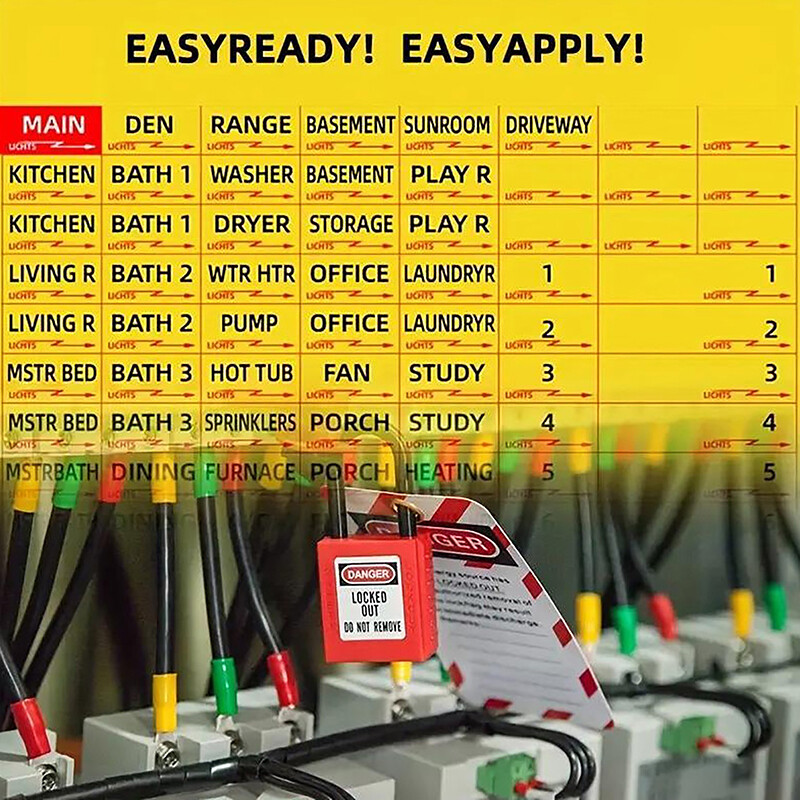 129Pcs Circuit Breaker Box Labels Conspicuous Identification Fuse Box ...