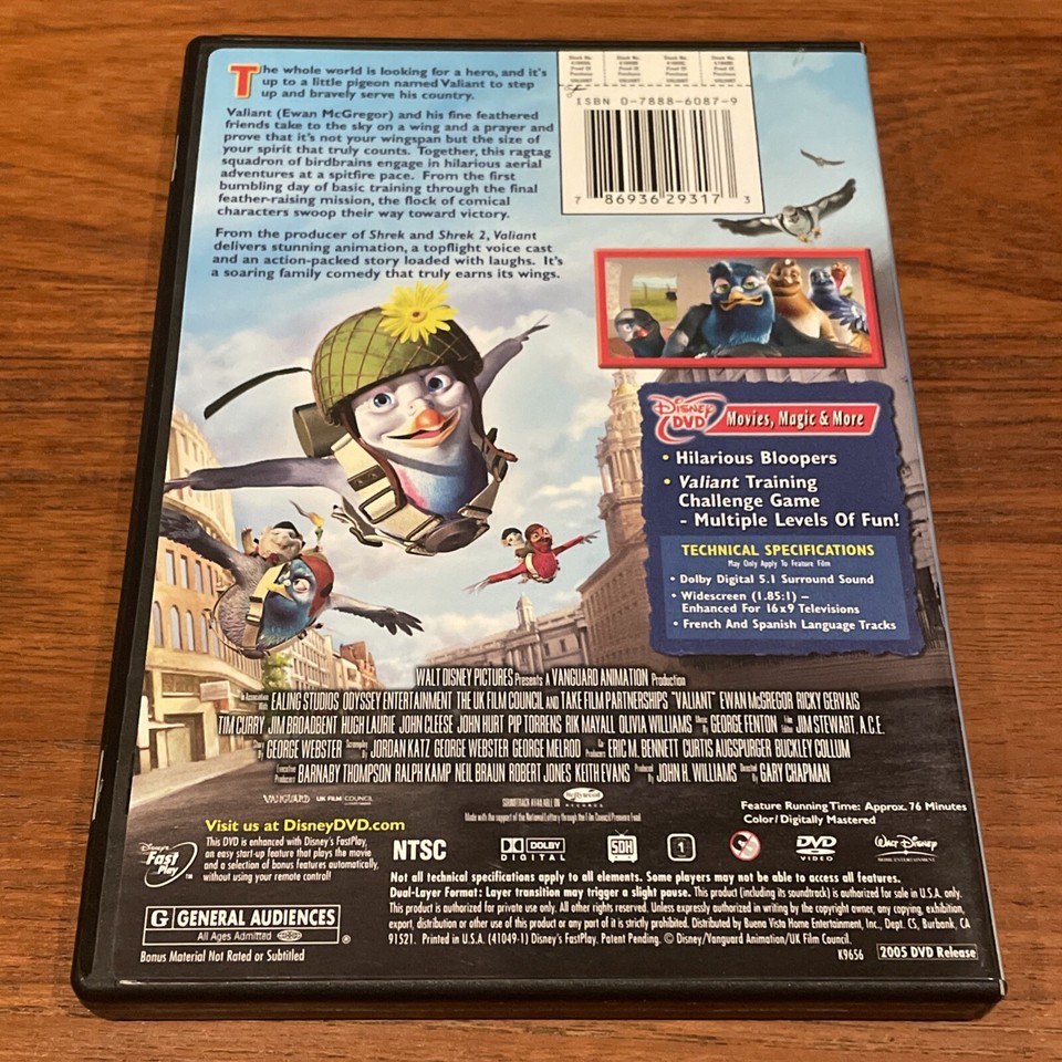 Valiant (DVD, 2005) - Good - Buy 1, Get 2 50% Off!! 786936293173| eBay