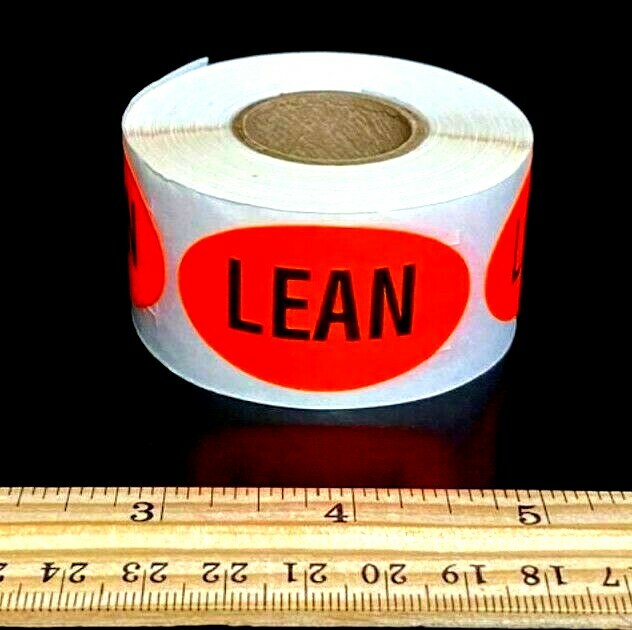 ⭐(4) ROLLS!⭐ LEAN LABELS 2" RETAIL STORE MEAT MARKET TAGS SELF ADHESIVE ...