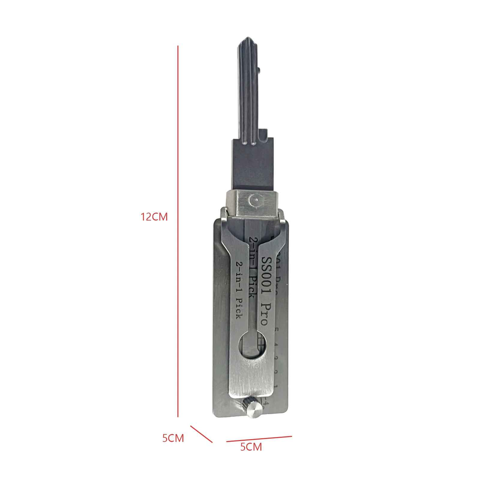 SS001 PRO 2-in-1 Stainless Steel master Key Decoder Portable Lock Tool ...