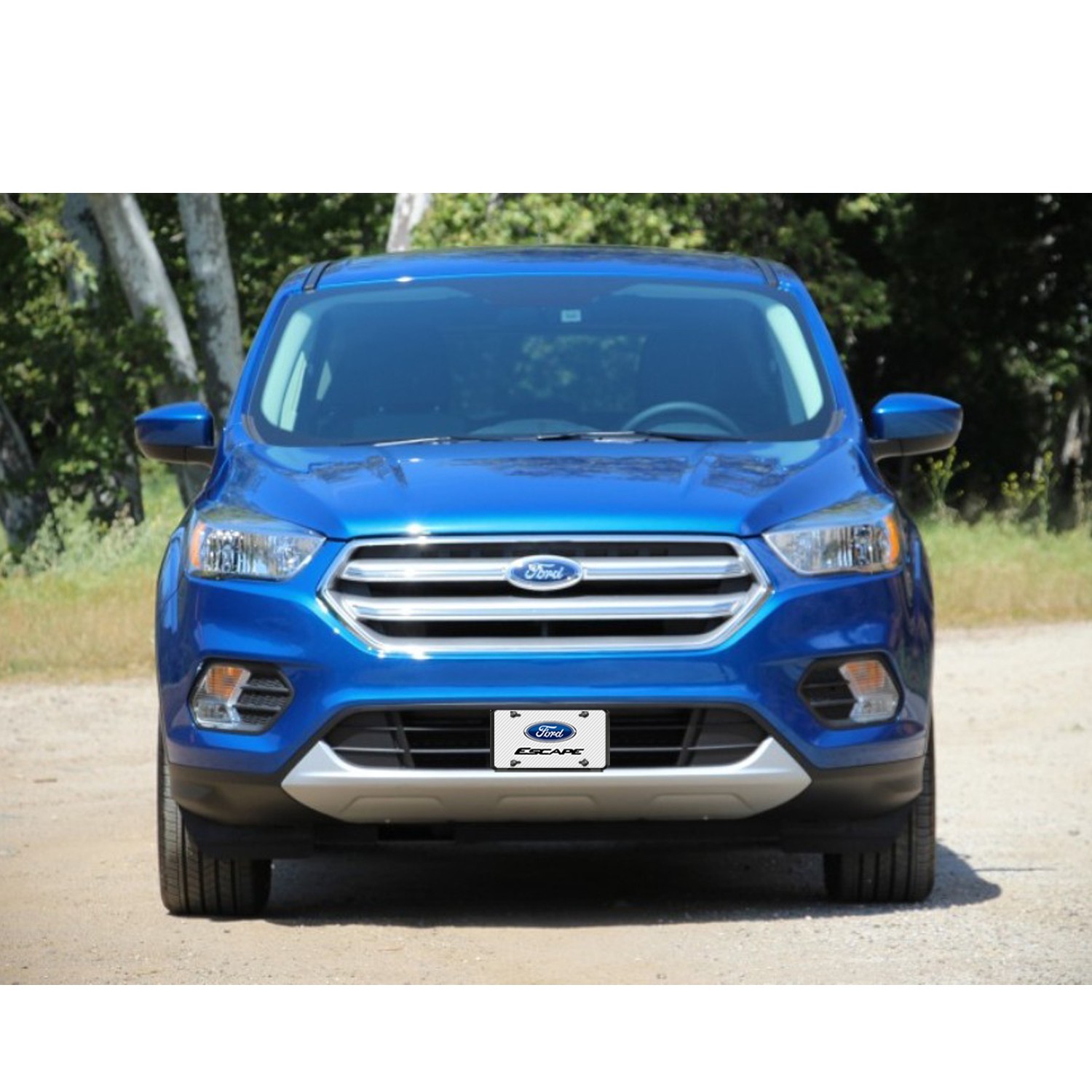 Ford Escape White Carbon Fiber Texture Graphic UV Metal License Plate ...