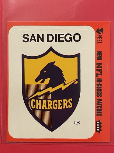 1978 Fleer Team Action San Diego Chargers Hi-Gloss Team Logo Sticker | eBay