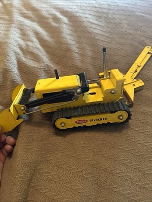 Vintage Tonka Metal Trencher Track Front End Loader Backhoe Bulldozer ...
