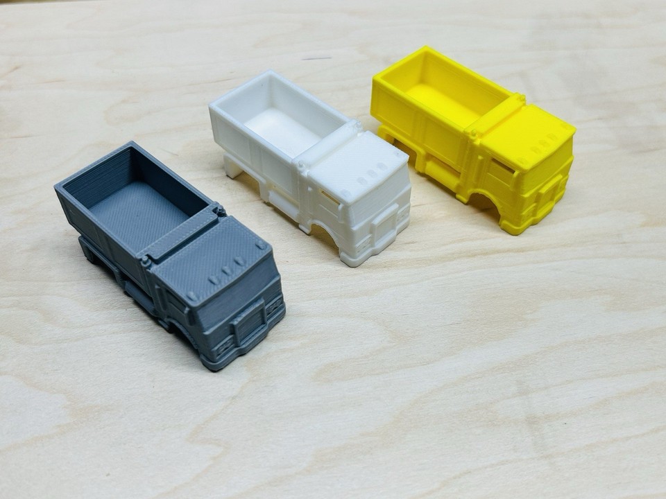 SCS Hobbies Tjet Over Cab Dump Truck 3D Ho slot Car Body Lot Of 3 Colors New! | eBay