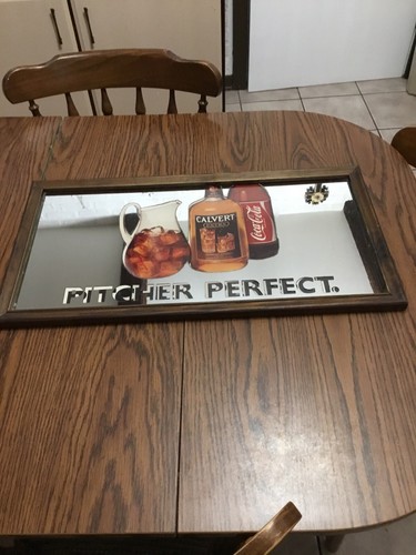 Vintage Calvert & CocaCola Bar Advertising Mirror | eBay