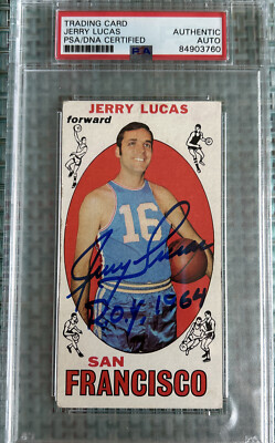 1969 Topps #45 JERRY LUCAS SIGNED AUTOGRAPHED ROOKIE CARD RARE PSA/DNA ...