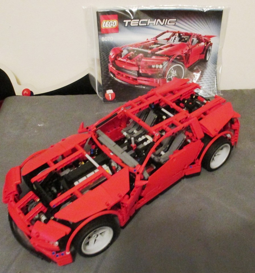 Lego Technic "Red SuperCar" # 8070 Complete and Working, Instructions ...