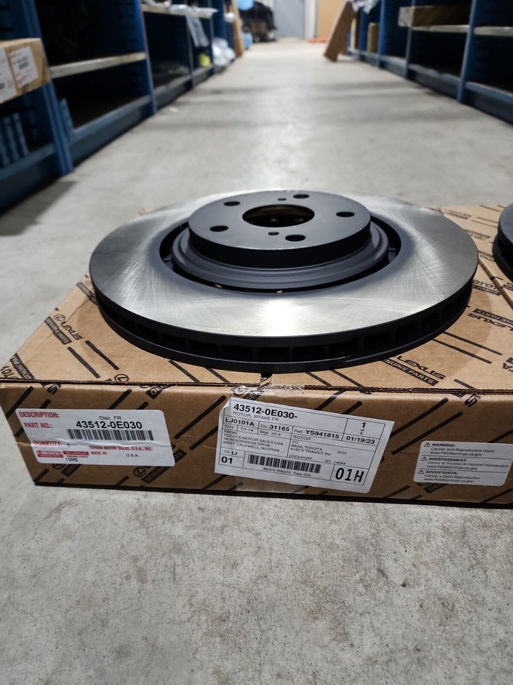 2011-2019 Toyota Sienna Highlander Genuine Front Brake Rotors ...