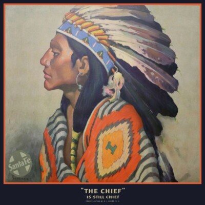 Santa Fe Railroad, Chief is Still the Chief NEW Sign: 18" Dia. Square ...