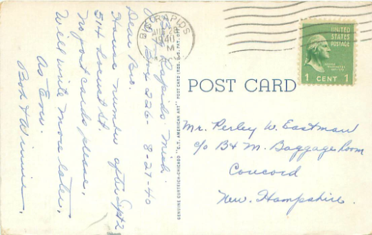 Big Rapids, Michigan Post Office, Linen/White Border Postcard ...