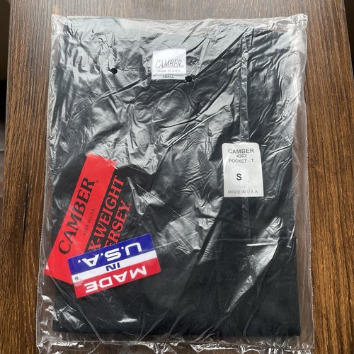 Camber 302 Max Weight Pocket Tshirt Mens Small Black Cotton NOS Heavyweight USA | eBay