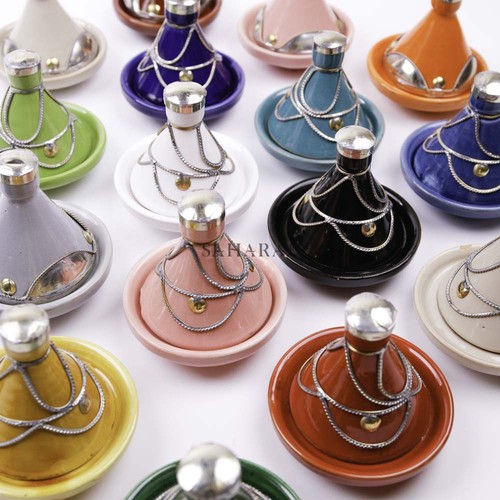 Moroccan Ceramic Tagine Pottery Tajine HandPainted Tajine Serving ...