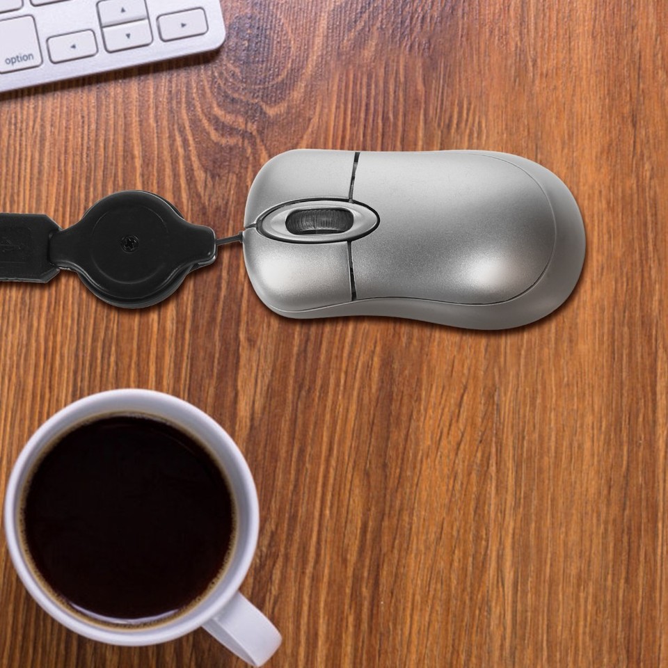 Retractable USB Optical Mouse Mini Ergonomic Design For Laptop | eBay ...
