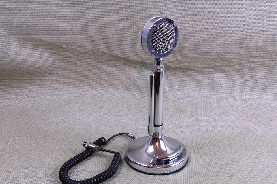 ORIGINAL ASTATIC D-104 Silver Eagle Dynamic Microphone Tested Working ...